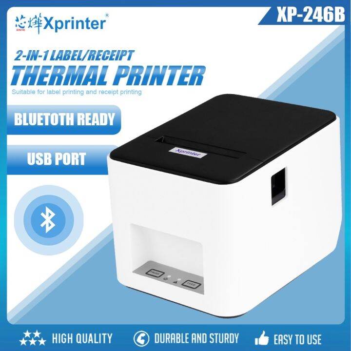 Xprinter XP-246B 2 in 1 58mm Thermal Sticker Label / Thermal Receipt POS Printer High Speed ...