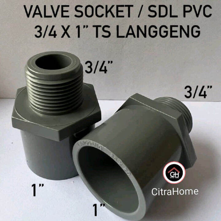 Valve Socket /SDL PVC 3/4 x 1 inch TS Langgeng | Lazada Indonesia