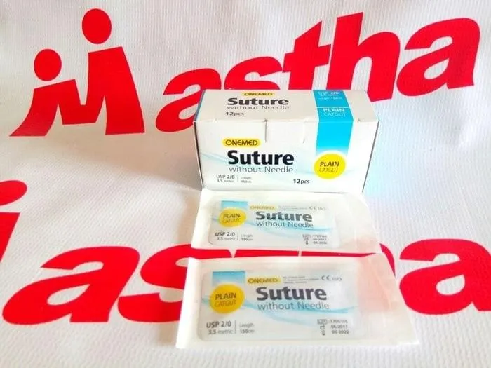 Benang Bedah Operasi Suture Without Needle Catgut Plain 2/0 Onemed Box ...