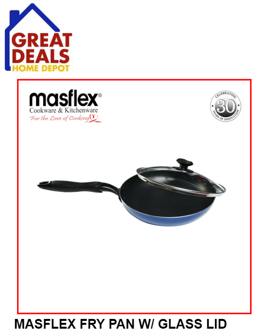 GREAT DEALS MASFLEX 24CM FRYPAN WITH GLASS LID | Lazada PH