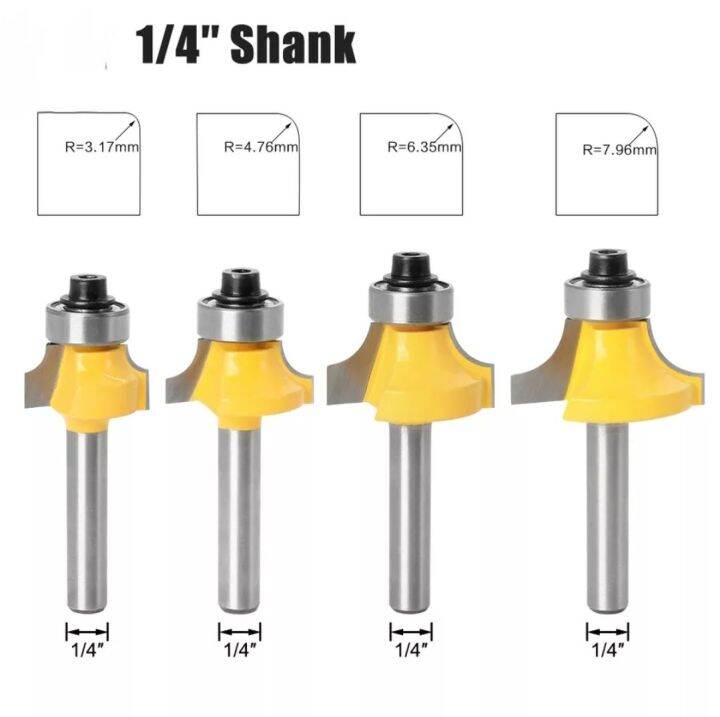 Mata Profil Router Bit Radius Round Over Sudut kayu shank 1/4 | Lazada ...