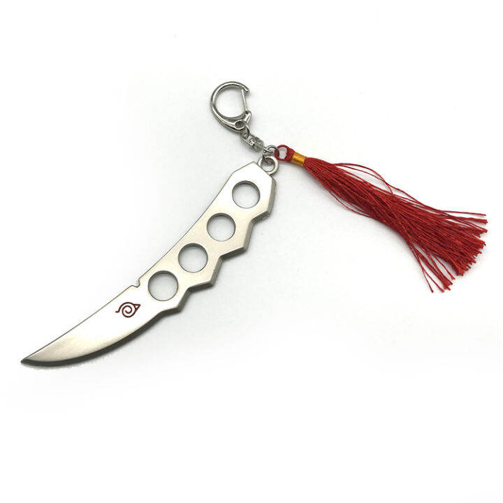 Naruto Anime Keychain Pendant 13cm Metal Kunai Asuma Shuriken Shikamaru ...