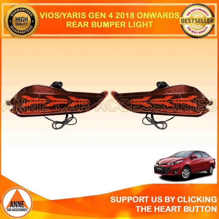 Rear Bumper Light for Toyota Vios Gen 4 / Yaris 2018 2019 2020 2021 ...