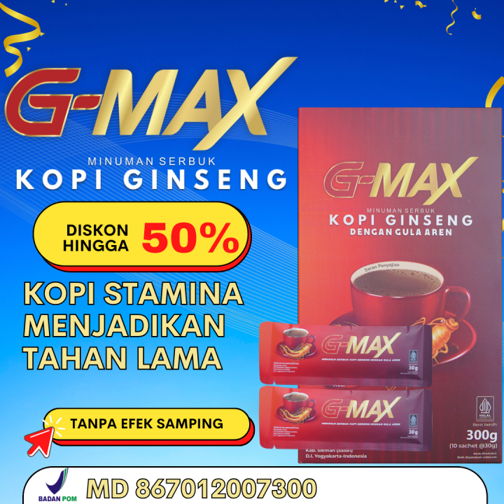 VIRAL KOPI GMAX COFFE KUAT PERKASA JANTAN TAHAN LAMA CLENG ORIGINAL G-MAX | Lazada Indonesia