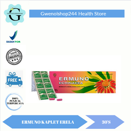 ERMUNO 30'S KAPLET ERELA / ECHINACEA / VITAMIN DAYA TAHAN TUBUH ...