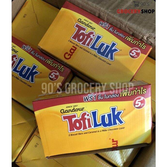 Tofi luk ช็อคโกแลตเลเยอร์ คาราเมล บิสกิต (20 กรัม*12+1ชิ้น) | Lazada.co.th