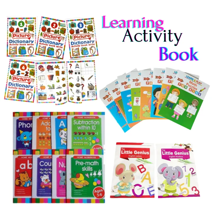 MnKC 8PCS Children Toddler Colorful Picture Dictionary Home Work Book ...