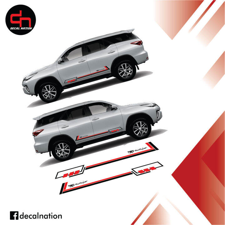 Toyota Fortuner Linear Decal Design #2 Weatherproof Cut out Automotive ...