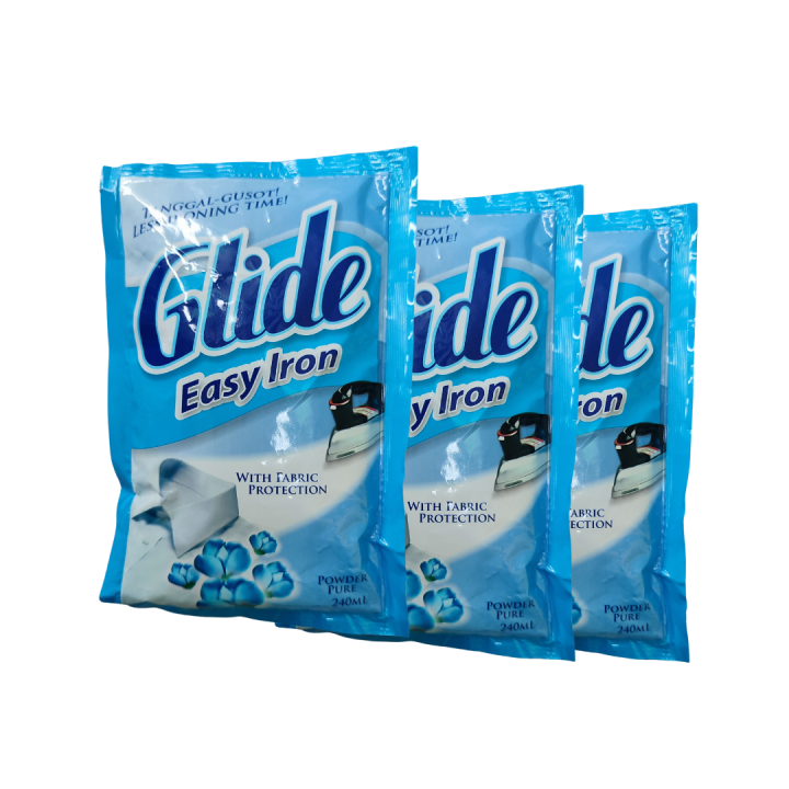 Glide Easy Iron Powder Pure 240ml Tanggal-Gusot Less Ironing Time ...