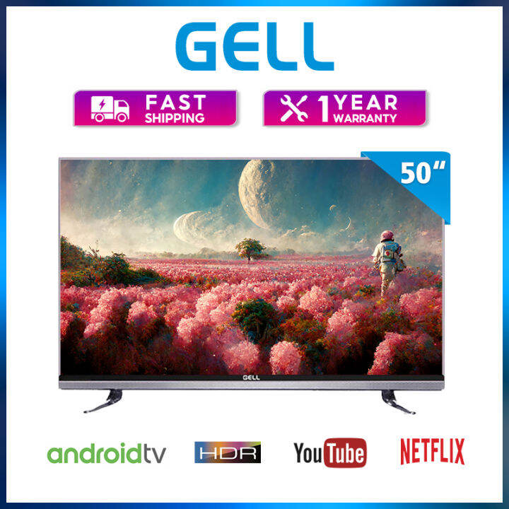 GELL 50 inches Smart TV sale flatscreen Frameless ultra-thin FHD ...