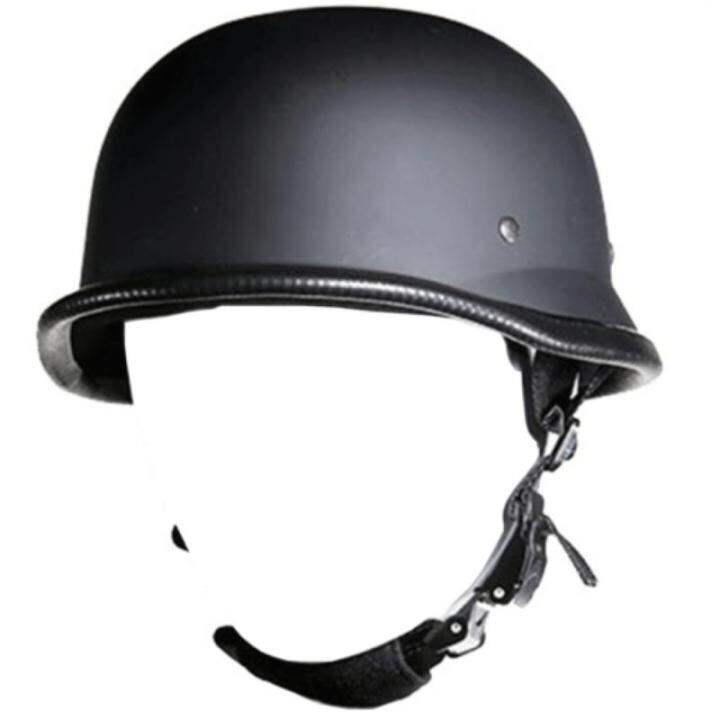 Motorcycle Half Helmet Vintage Half Face Helmet Retro German Style Chopper Cruiser S M L Black ...