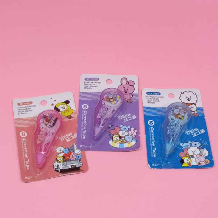 correction tape bt21 - tip ex karakter bts penghapus tipex tarik ...