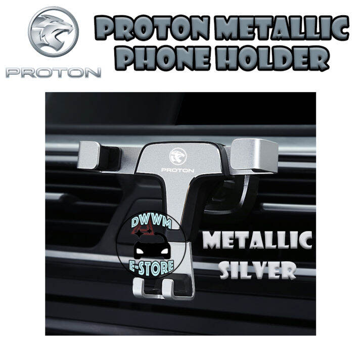 Proton Gravity (Metallic Silver) Metal Air Vent Car Phone Holder Mount ...