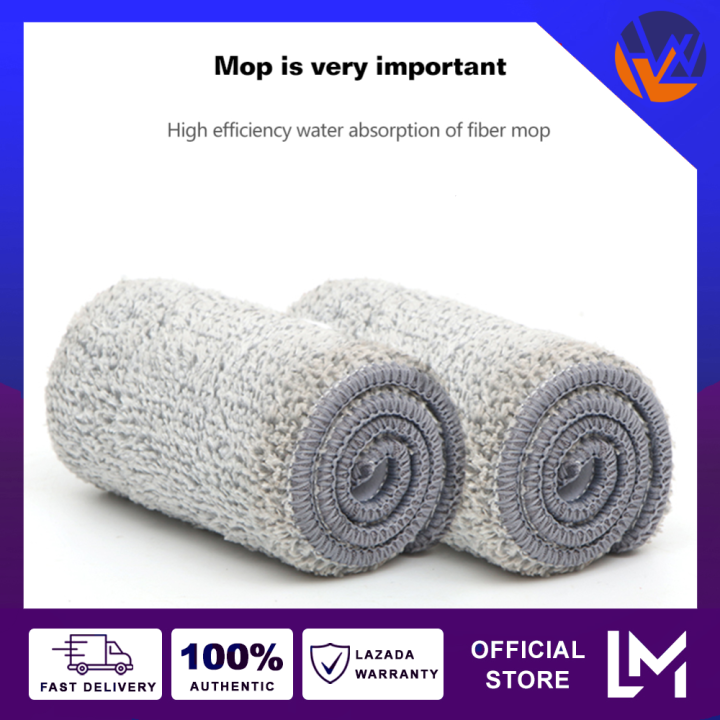 2pcs Microfiber Mop Cloth Kitchen Floor Cleaning Flat Mop Rag Bathroom ...