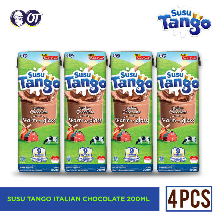 Paket Susu Tango Italian Chocolate 200ML - Bundle 4 Pcs | Lazada Indonesia