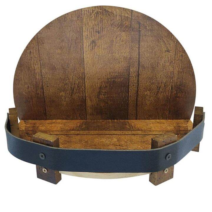 Handcrafted Liquor Bottle Display, Wall Mounted Whiskey Barrel Shelf ...