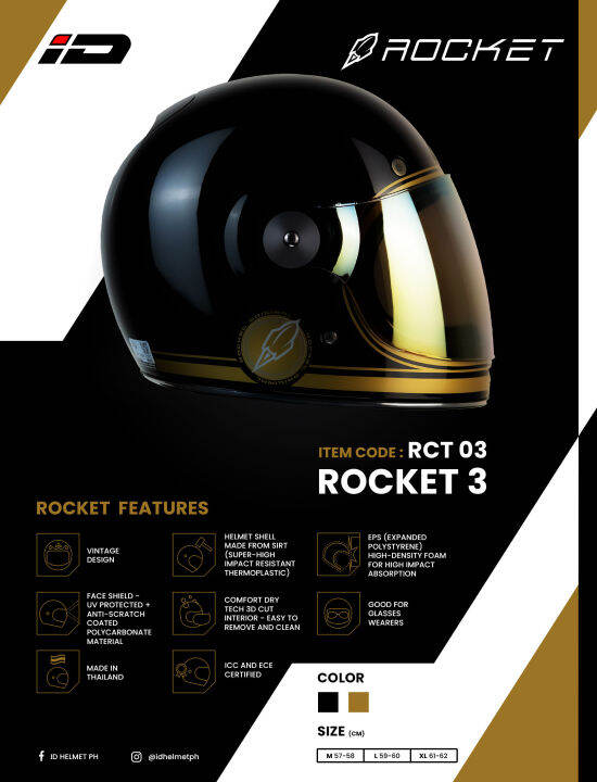 ID HELMET ROCKET EDITION | Lazada PH
