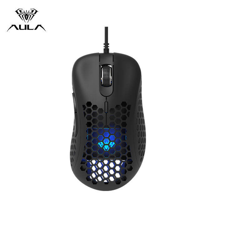 AULA F810เมาส์สำหรับเล่นเกม RGB USB มีสาย6 DPI ปรับได้มาโครเมาส์เล่นเกม ...
