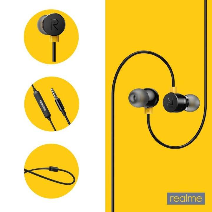 Realme Series Metal magnetic Wirecontrol 3.5mm Headset Realme Earphones ...