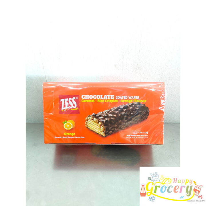 Zess Chocolate Coated Wafer, Assorted Flavor (22g x 24packs) | Lazada
