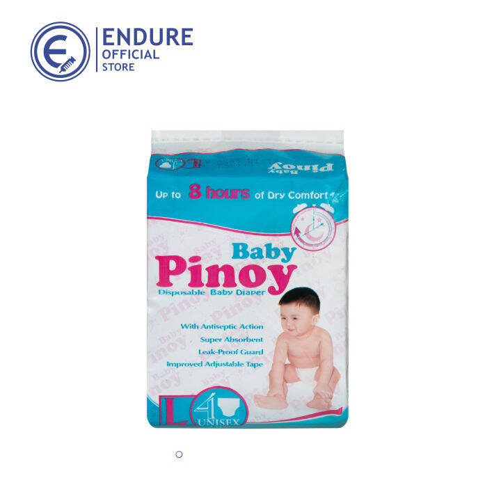 Baby Pinoy Disposable Baby Diaper Large 4's | Lazada PH
