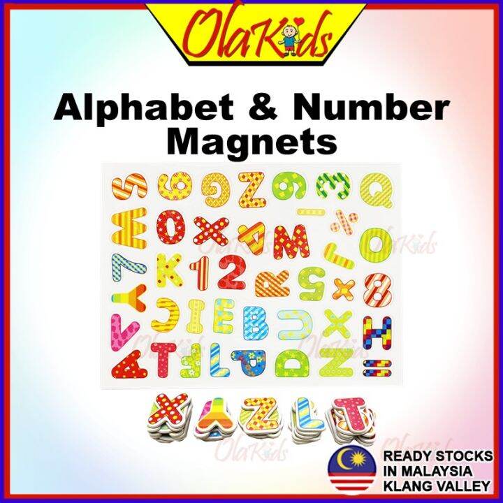 OLAKIDS Magnet Letter Alphabets ABC Numbers 123 Magnet Magnetic Fridge ...