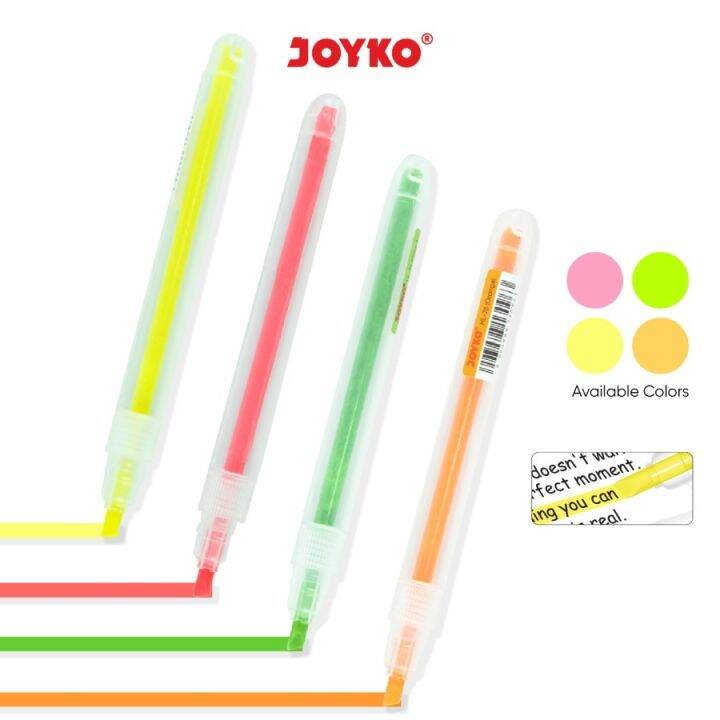 Highlighter JOYKO Pen HL73-76 pc/Penanda Catatan Note/Highliter Spidol ...