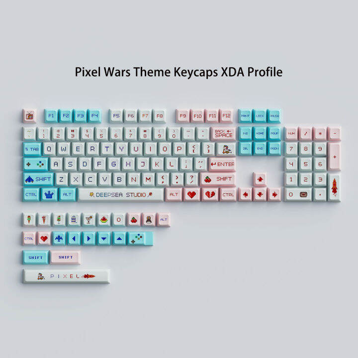 125 Keys Pixel Game PBT Keycap Set XDA Profile Sublimation Japanese ...