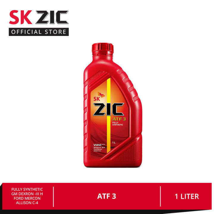 SK ZIC ATF 3 (DEXRON 3) 1 Liter 100% Fully Synthetic Transmission Fluid ...