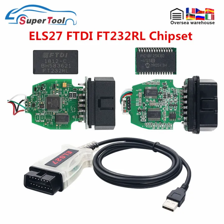 ELS27 Forscan OBD2 Scanner ELS 27 For Scan USB Diagnostic Cable ELS27 ...