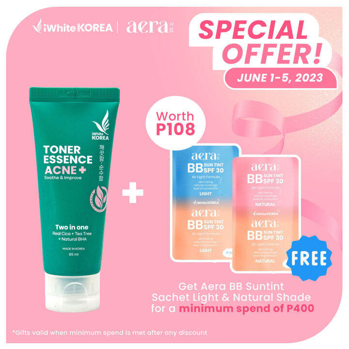 iWhite Korea ACNE+ Toner Essence 85ml (Real Cica + Tea Tree + Natural ...