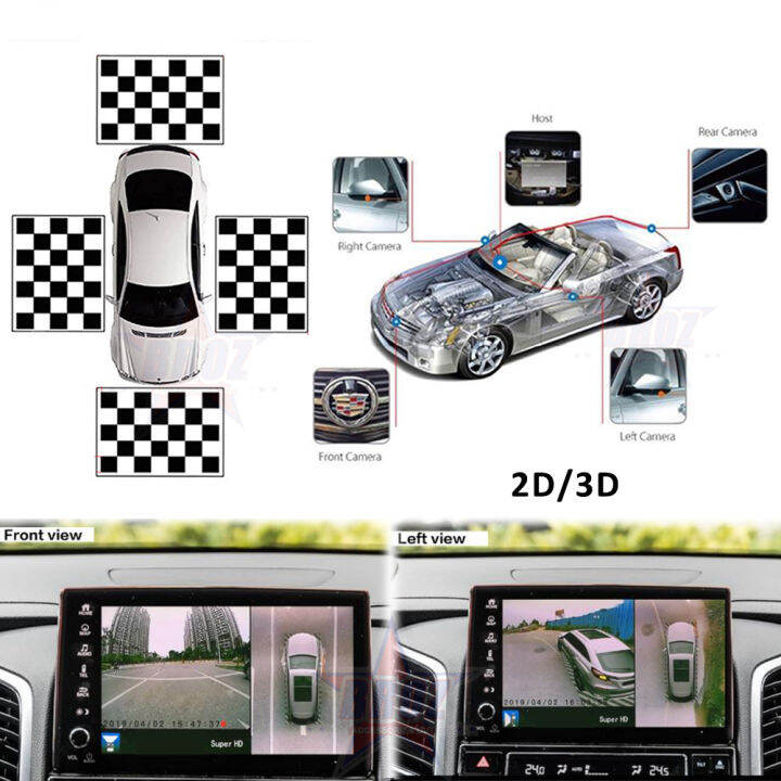 2D/3D Monitoring System 360° Seamless Panorama DVR Driving Bird View ...