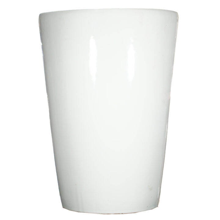 Pot Tall Classic White Glossy Ceramic | Lazada Singapore