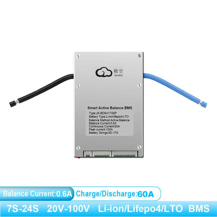 SMART Active Balance BMS With 0.6A Balance Current 7S 8S 10S 12S 13S 14S 17S 20S 60A BMS Li-Ion ...