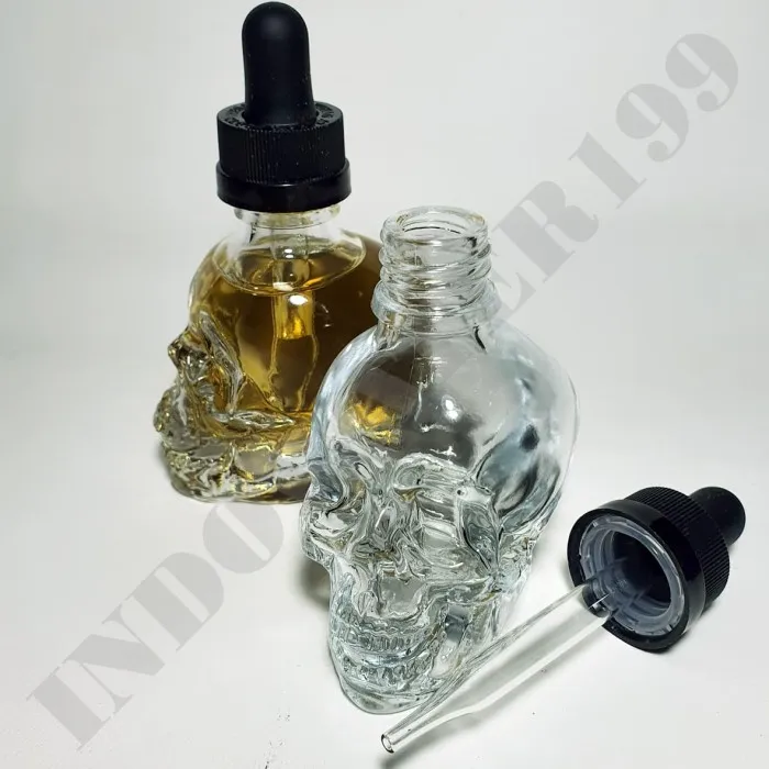BOTOL PIPET KACA 30 ML BENING TENGKORAK - botol pipet kaca unik - Botol ...