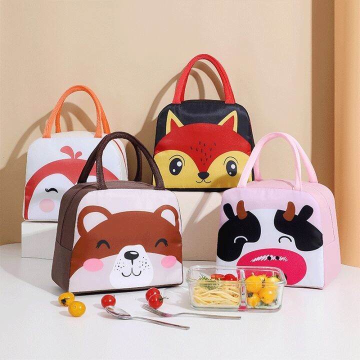 UISNMALL Cartoon Bento bag insulation lunch box bag Oxford cloth ...