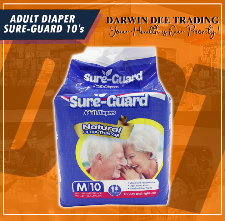 ADULT DIAPER SURE-GUARD MEDIUM 10’S | Lazada PH
