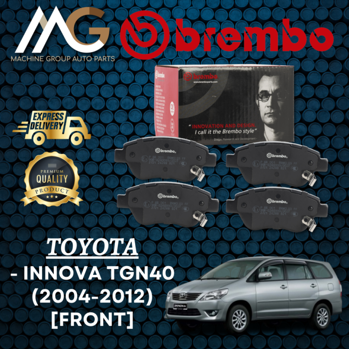 Toyota Innova TGN40 (2004-2012) Brembo Brake Pad Front (Depan) 100 ...