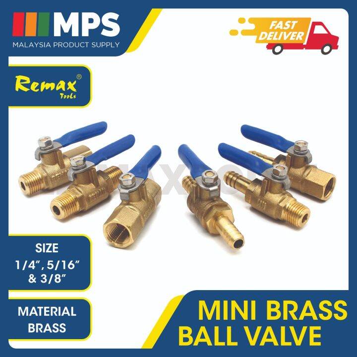 Remax Brass Mini Ball Valves Male Female Thread Hose Water Oil Air Gas ...