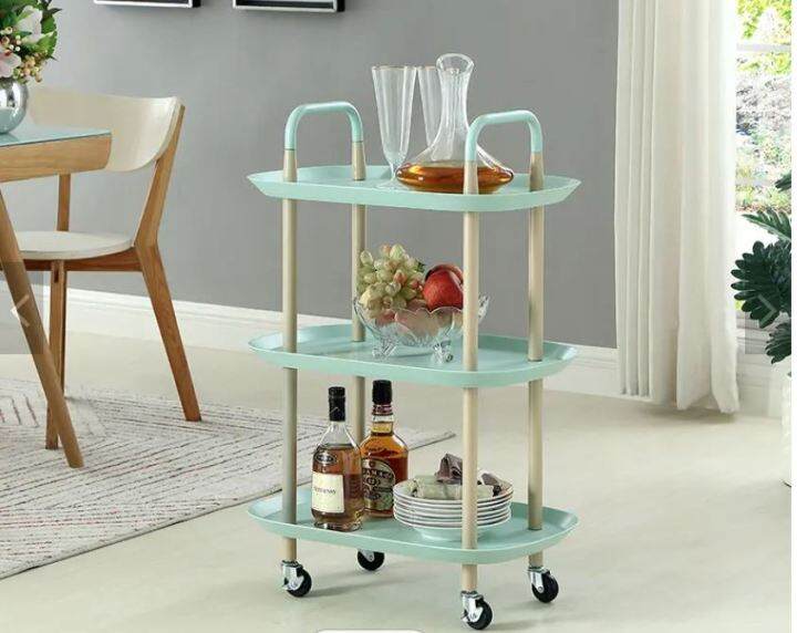 Eksell Boat-shaped Utility 3 Tier Kitchen Trolley Cart for Dinning Room ...
