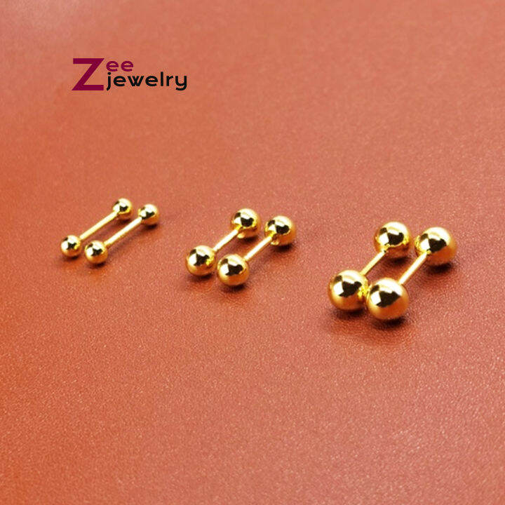 Zee Round Ball De roscas/ Screw lock Earring Hypoallergenic | Lazada PH