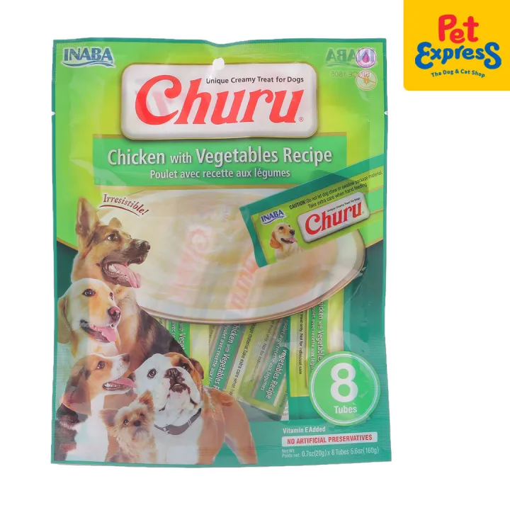 Inaba Churu Chicken with Vegetables Recipe Dog Treats 20gx8 (USD-605) | Lazada PH