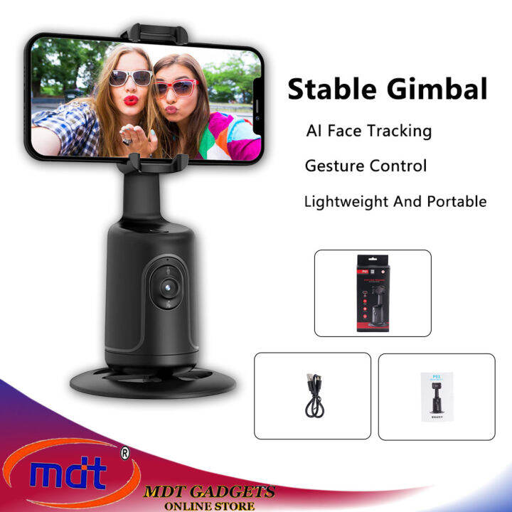 P01 Portable Smart Selfie Stick 360 Rotation Fast Face & Object Tracking Camera man Robot Mount ...