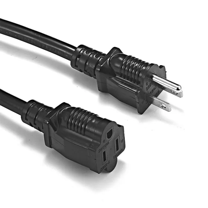 US Plug Power Cord 2ft 14AWG NEMA 5 15R to 15P Cable For Desktop PC ...