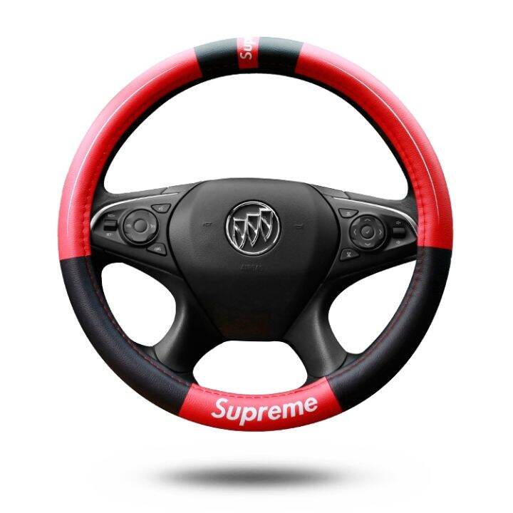 ที่หุ้มพวงมาลัยรถยนต์ ลายsupreme สำหรับตกแต่งรถยนต์ 1 ชิ้น Th
