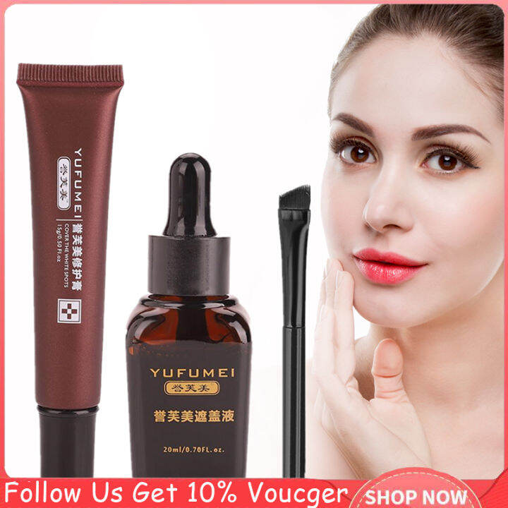 Professional Vitiligo Cover Liquid Set Scar Tattoo Concealer Hiding ...
