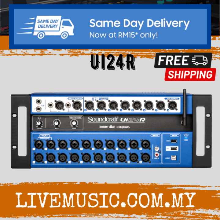 Soundcraft Ui24R Remote-controlled Digital Mixer (Ui 24R / Ui-24r ...