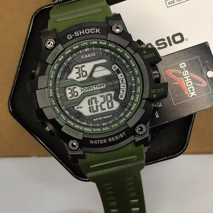 Army Green Sports Watch ORIGINAL OEM Digital G Shock Water Resistant ...