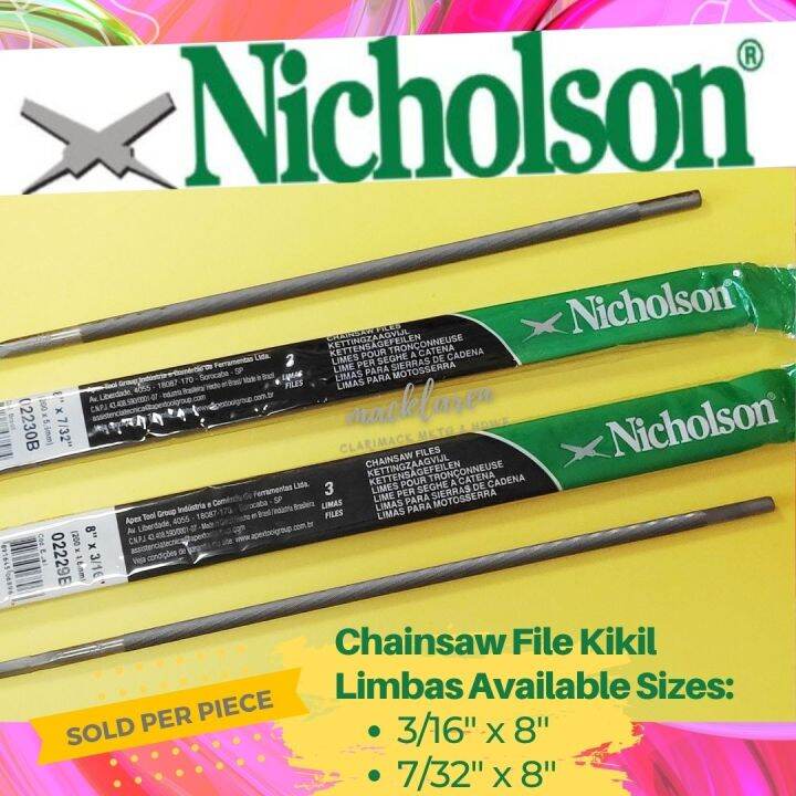 Chain File Kikil Limbas Sharpener Round File Saw Nicholson Brand ...