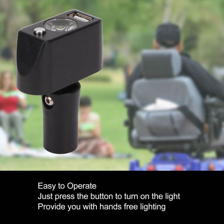 [Wondering] Electric Wheelchair Light 3 Pin XLR Head USB Charging ...